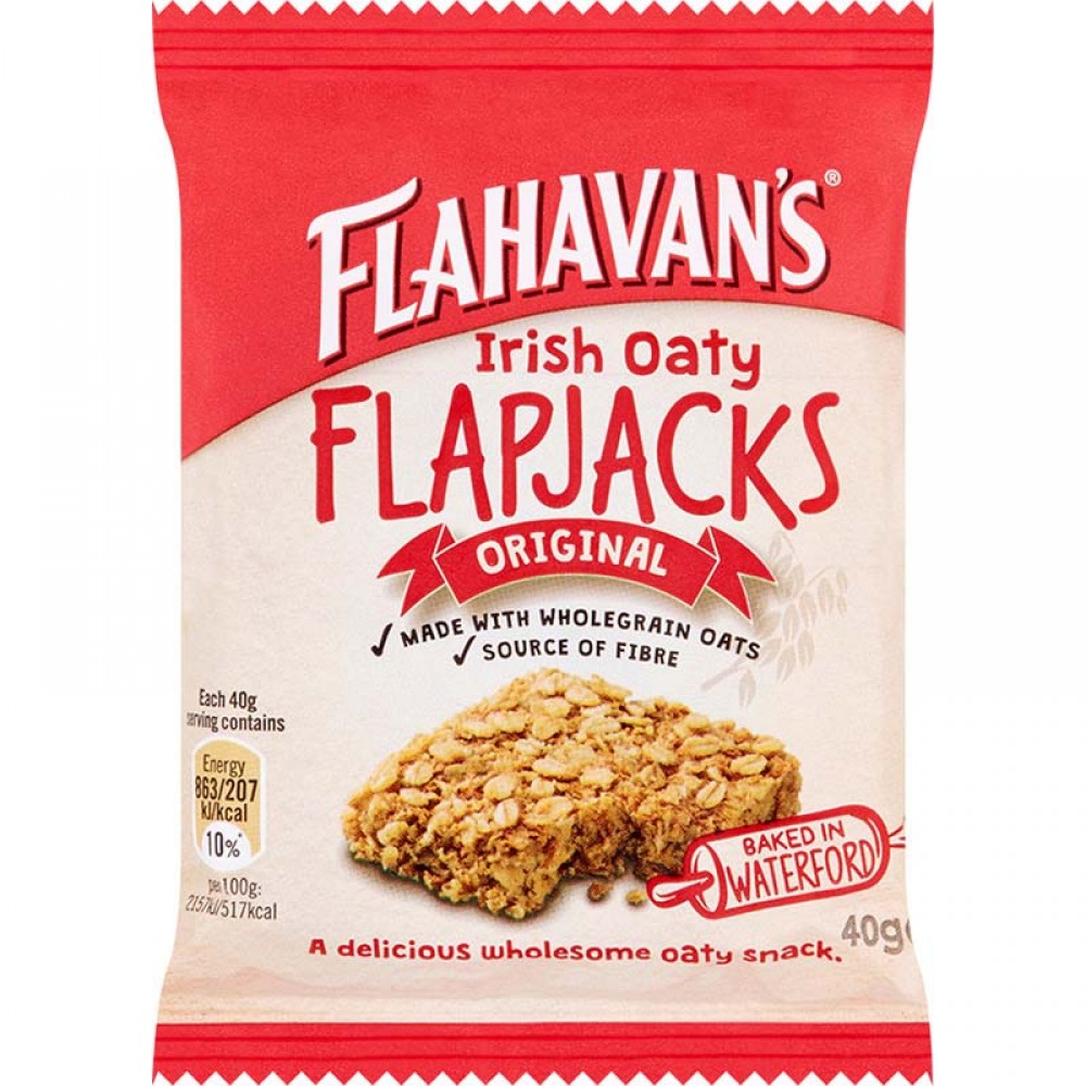 Flahavan's Original Oaty Flapjacks 24 x 40g - Planet Candy - Ireland's Leading Online Sweet Shop